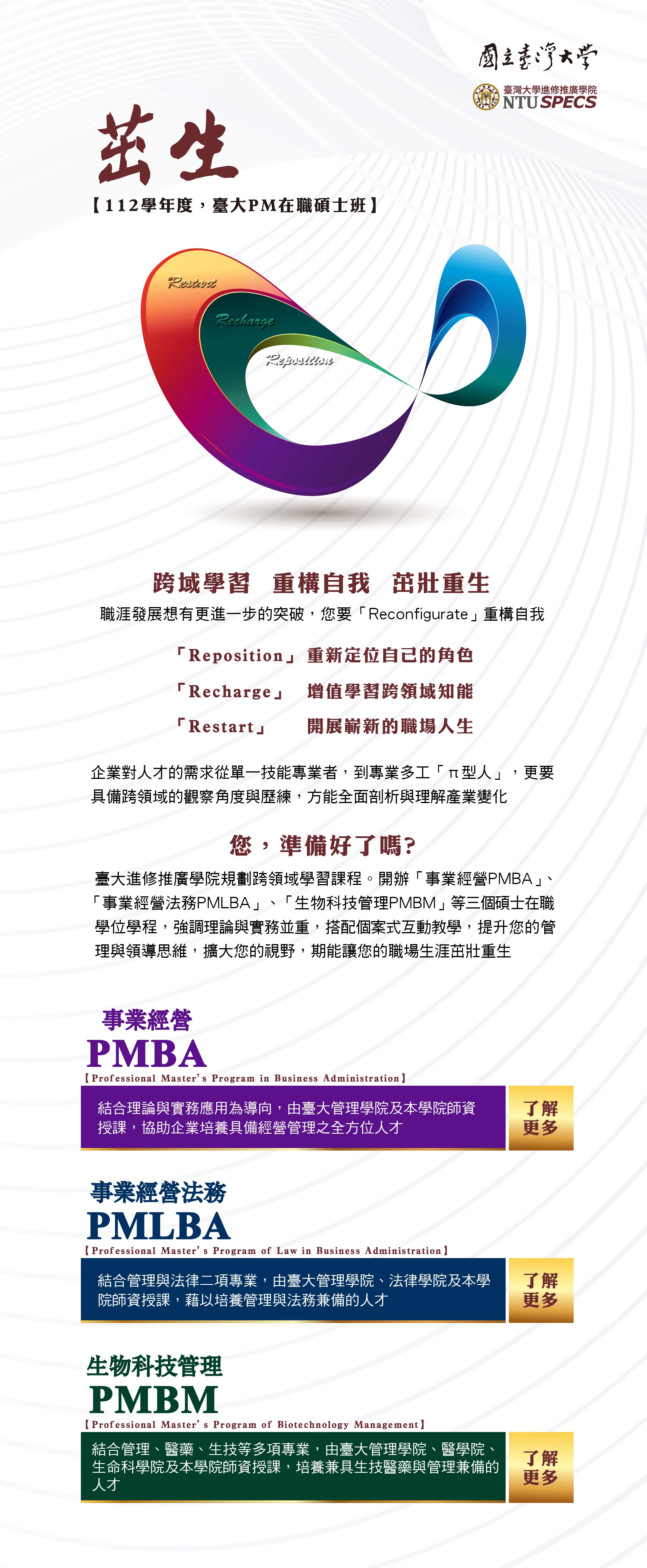 臺大碩士在職學位學程│台大進修推廣學院
